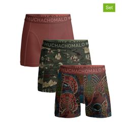 MUCHACHOMALO 3er-Set: Boxershorts in Gr&uuml;n/ Hellbraun - 54% | Gr&ouml;&szlig;e 176 | Kinder-waesche
