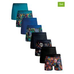 MUCHACHOMALO 8er-Set: Boxershorts in Schwarz/ Dunkelblau/ Blau - 57% | Gr&ouml;&szlig;e M | Herren-waesche