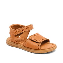 Sandale bisgaard "Andrea", M&auml;dchen, Gr. 26, cognac, Leder, festlich, Schuhe Sandale, Sommerschuh, M&auml;dchen Schuh mit Klett, Gr&ouml;&szlig;enschablone zum Download