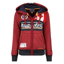Canadian Peak Sweatjacke "Face" in Rot - 63% | Gr&ouml;&szlig;e XL | Damen-sweatshirts-jacken