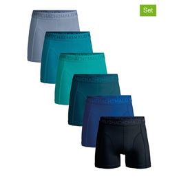 MUCHACHOMALO 6er-Set: Boxershorts in Schwarz/ Blau/ T&uuml;rkis - 52% | Gr&ouml;&szlig;e XL | Herren-waesche