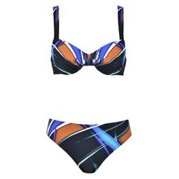 Naturana Bikini in Schwarz/ Blau/ Braun - 37% | Gr&ouml;&szlig;e 40E-Cup | Damen-bademode