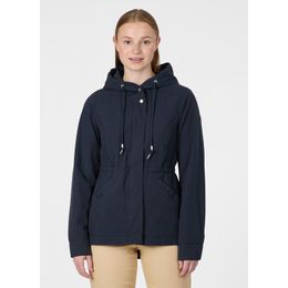 Parka Ragwear "DANKIRA", Damen, Gr. XXL, navy, Web, Obermaterial: 68% Baumwolle, 32% Polyamid, unifarben, Po-bedeckend, Jacken Parka, Mit Kordelzug zum Taillieren
