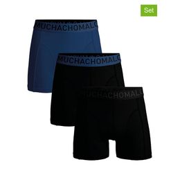 MUCHACHOMALO 3er-Set: Boxershorts in Schwarz/ Dunkelblau - 58% | Gr&ouml;&szlig;e L | Herren-waesche