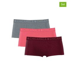 MUCHACHOMALO 3er-Set: Pantys in Bordeaux/ Pink/ Grau - 56% | Gr&ouml;&szlig;e 176 | Kinder-waesche
