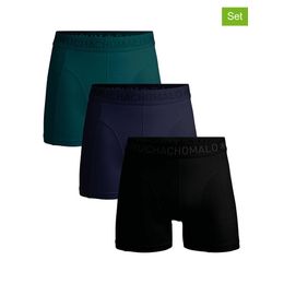 MUCHACHOMALO 3er-Set: Boxershorts in Schwarz/ Dunkelblau/ Petrol - 51% | Gr&ouml;&szlig;e 134/140 | Kinder-waesche