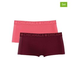 MUCHACHOMALO 2er-Set: Pantys in Bordeaux/ Pink - 53% | Gr&ouml;&szlig;e 158/164 | Kinder-waesche