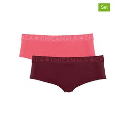MUCHACHOMALO 2er-Set: Pantys in Bordeaux/ Pink - 53% | Gr&ouml;&szlig;e 110/116 | Kinder-waesche