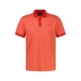 Poloshirt Lerros, Herren, Gr. S, vivid rot, Piqu&eacute;, Obermaterial: 100% Baumwolle, unifarben, normal h&uuml;ftbedeckend, Rundhals, B&uuml;ndchen, Shirts Poloshirt, Kurzarm mit Logostickerei und abgesetzten &Auml;rmeln und Kragen