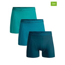 MUCHACHOMALO 3er-Set: Boxershorts in Blau/ T&uuml;rkis - 56% | Gr&ouml;&szlig;e XL | Herren-waesche