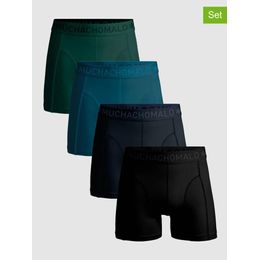 MUCHACHOMALO 4er-Set: Boxershorts in Schwarz/ Dunkelblau/ Gr&uuml;n - 54% | Gr&ouml;&szlig;e XL | Herren-waesche
