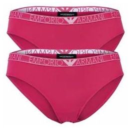 Slip Emporio Armani "Slip Essential Studs Logo 2er Pack", Damen, Gr. S, pink, Obermaterial: 95% Baumwolle CO. 5% Elasthan EL., Unterhosen Slip