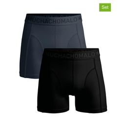 MUCHACHOMALO 2er-Set: Boxershorts in Schwarz/ Anthrazit - 53% | Gr&ouml;&szlig;e M | Herren-waesche