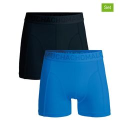MUCHACHOMALO 2er-Set: Boxershorts in Dunkelblau/ Blau - 54% | Gr&ouml;&szlig;e L | Herren-waesche