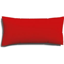 Kissenbezug Schlafgut "EASY JERSEY Kissenh&uuml;lle 100% Baumwolle, weicher Edel-Jersey, b&uuml;gelfrei", rot (rot deep), B:40cm L:80cm, Jersey, Obermaterial: 100% Baumwolle, Kissenbez&uuml;ge, Kissenbezug, mit farblich angepasstem Rei&szlig;verschluss, pflegeleicht, formstabil