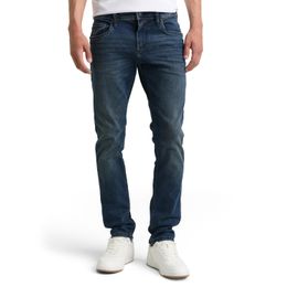 5-Pocket-Jeans Tom Tailor Denim, Herren, Gr. 32, L&auml;nge 34, blau (schwarz stone blau schwarz denim), Denim/Jeans, Obermaterial: 78% Baumwolle, 20% Polyester, 2% Elasthan. Futter: 65% Polyester, 35% Baumwolle, schmal lang, Jeans 5-Pocket-Jeans, mit Stretch