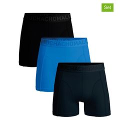 MUCHACHOMALO 3er-Set: Boxershorts in Blau/ Dunkelblau/ Schwarz - 54% | Gr&ouml;&szlig;e L | Herren-waesche
