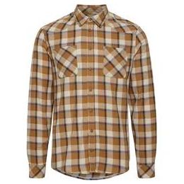 Langarmhemd Blend "Langarmhemd BHShirt", Herren, Gr. XXL, N-Gr, braun (chipmunk), Obermaterial: 100% Baumwolle CO., Hemden