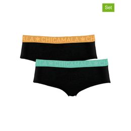 MUCHACHOMALO 2er-Set: Pantys in Schwarz - 48% | Gr&ouml;&szlig;e L | Damen-unterteile