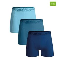 MUCHACHOMALO 3er-Set: Boxershorts in Blau/ Hellblau - 58% | Gr&ouml;&szlig;e XXL | Herren-waesche