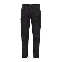 Cargohose Lerros "Cargo Pants FRASER", Herren, Gr. 32, L&auml;nge 36, grau (schwarz graphite), 97% Baumwolle, 3% Elasthan, regular fit, Hosen Cargohose