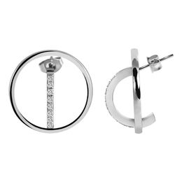Adelia&acute;s Paar Ohrstecker ADELIA&acute;S "Damen Ohrringe &iquest; Ohrstecker aus Edelstahl mit Strass Steinchen", silber, Ohrringe, Damen, Edelstahl, Paar Ohrstecker