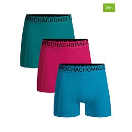 MUCHACHOMALO 3er-Set: Boxershorts in T&uuml;rkis/ Pink/ Blau - 56% | Gr&ouml;&szlig;e XL | Herren-waesche