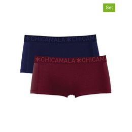 MUCHACHOMALO 2er-Set: Pantys in Bordeaux/ Dunkelblau - 53% | Gr&ouml;&szlig;e S | Damen-unterteile