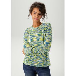 Aniston Pullover in Blau/ Gelb - 72% | Gr&ouml;&szlig;e 38 | Damen-pullover-cardigans