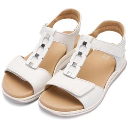 Keilsandalette Ara "OSAKA-S", Damen, Gr. 43, wei&szlig;, Glattleder, unifarben, Basic, Schuhe Keilsandalette, Keilabsatz, Riemchensandale mit High Soft-Funktion, H-Weite
