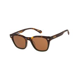 Sonnenbrille Superdry "Modell 996100", Herren, havanna, gemustert, leicht durchscheinend, leicht gl&auml;nzend, Sonnenbrillen Sonnenbrille, Form Karree/Eckig, Logoschriftzug auf B&uuml;gel, Kunststofffassung