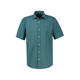 Kurzarmhemd Lerros "Kurzarmhemd im Knitterlook", Herren, Gr. XL, Normalgr&ouml;&szlig;en, soft teal, 99% Baumwolle, 1% Elasthan, Hemden Kurzarmhemd