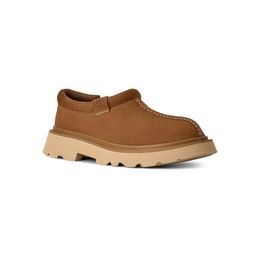 UGG Australia Slipper UGG "TASMAN LUG", Damen, Gr. 12 (45), chestnut, Veloursleder, unifarben, Schuhe Slipper, Homeslipper mit herausnehmbarer Einlage