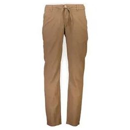 Leinenhose LINDBERGH "Leinenhose Tapered Fit", Herren, Gr. M, braun, Obermaterial: 55% Leinen, 45% Baumwolle, unifarben, gerade, unten schmal, Hosen