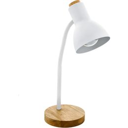 Eglo Tischleuchte "VERADAL", braun (wei&szlig;, holz), &Oslash; 12,5cm H: 49cm, 1 Stk., Leuchten, Tischleuchte, Tischlampe, 1X40W exkl., Tischleuchte