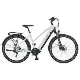 E-Bike Prophete "Entdecker 5.0" Gr. 50, grau (grau, schwarz), Elektrofahrr&auml;der, 50cm, 28 Zoll (71,12cm), Pedelec, Elektrofahrrad f&uuml;r Damen