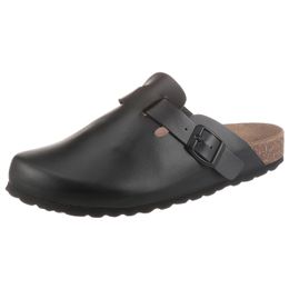 Clog ANISTON SHOES, Damen, Gr. 40, schwarz, Lederimitat, unifarben, Schuhe Clog, Gartenschuh, Berufsschuh, Hausschuh in klassischer Form