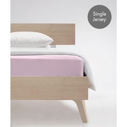 Spannbettlaken Fleuresse "Colours Jenny C Kids", rosa (ros&eacute;), B:70cm L:140cm, Single-Jersey, Obermaterial: 100% Baumwolle, Bettlaken, Spannbettlaken, Halbleinen, 50% Baumwolle, 50% Leinen, 135x200, 155x220, 200x200cm