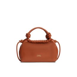 Umh&auml;ngetasche Tommy Hilfiger "TH SOFT LEATHER MED CROSSOVER", Damen, Gr. B/H/T: 24cm x 17cm x 11cm, cognac, Leder, Taschen Umh&auml;ngetasche, Damen Schultertasch, Handtasche, Tragetasche mit Logoschriftzug