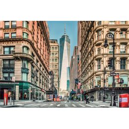 Fototapete Komar "Vlies - Downtown - Gr&ouml;&szlig;e 368 x 248 cm", bunt, B:3,68m L:2,48m, Vlies, Tapeten, Wohnzimmer, Schlafzimmer