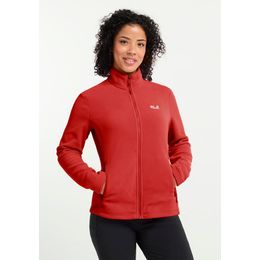 Fleecejacke Jack Wolfskin "TAUNUS 100 FZ W", Damen, Gr. XL (46), siren rot, Obermaterial: 100% Polyester. Futter: 100% Polyester, normal, Jacken Fleecejacke, Winddicht, atmungsaktiv, &Uuml;bergangsjacke
