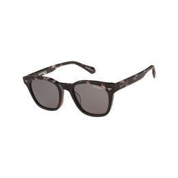 Sonnenbrille Superdry "Modell 996100", Herren, grau havanna, gemustert, leicht durchscheinend, matt, Sonnenbrillen Sonnenbrille, Form Karree/Eckig, Logoschriftzug auf B&uuml;gel, Kunststofffassung