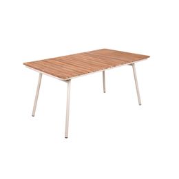 Gartentisch Carmel Teak/Wei&szlig; klappbar