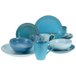 Creatable Kombiservice Aqua Nature Blau, 16-teilig