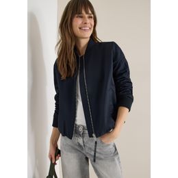 Blouson Cecil, Damen, Gr. XL (44), blau navy, Web, Obermaterial: 66% Baumwolle, 34% Polyamid. Futter: 100% Polyester, unifarben, regular fit normal, Rippb&uuml;ndchen, Jacken Blouson, mit elastischem Bund