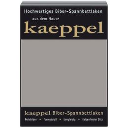 Spannbettlaken Kaeppel "Spannbettlaken Biber", grau, L:200cm, Biber, Obermaterial: 100% Baumwolle, Bettlaken, Spannbettlaken, 100% Baumwolle, kuschelig weich ideal f&uuml;r Winter