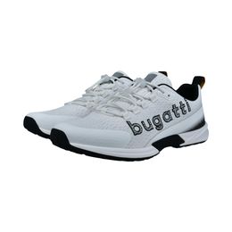 Slip-On Sneaker Bugatti, Herren, Gr. 45, wei&szlig;, Lederimitat, Textil, Schuhe Slip-On Sneaker, Freizeitsneaker, Halbschuh, Schlupfschuh mit leichter Laufsohle