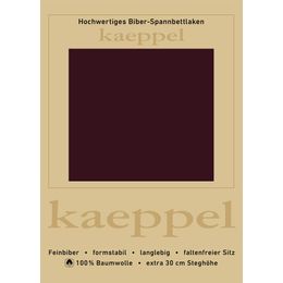 Spannbettlaken Kaeppel "Spannbettlaken Biber", rot (burgund), L:200cm, Biber, Obermaterial: 100% Baumwolle, Bettlaken, Spannbettlaken, 100% Baumwolle, kuschelig weich ideal f&uuml;r Winter