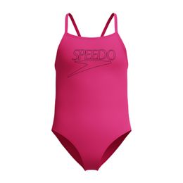 Badeanzug Speedo Gr. 128, dkpnk, Badeanz&uuml;ge, 128 (122), N-Gr, Obermaterial: 100% Polyester, Badeanzug