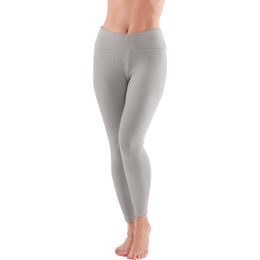w&auml;schepur Damen Leggings hinten h&ouml;her geschnitten steingrau Gr&ouml;&szlig;e 40/42